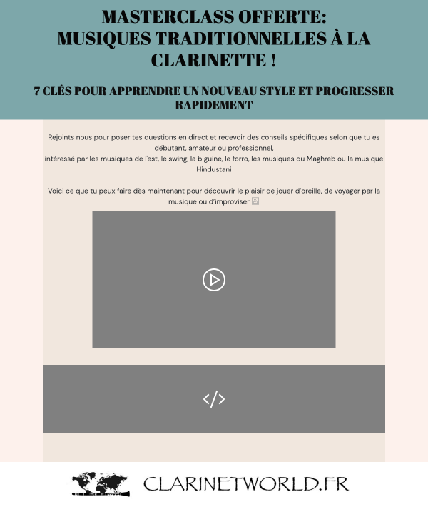 Masterclass Offerte – Clarinet World